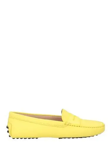 TOD'S Leather Loafers - Yellow