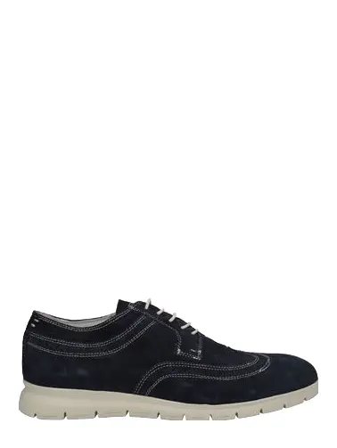 CAFÈNOIR Lace-up Leather Brogues - Blue