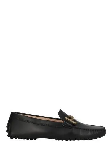 TOD'S Loafers In Leather With Metal Detailing - Black