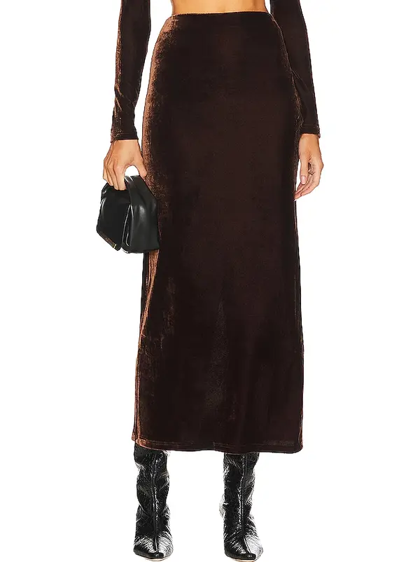 House Of Harlow 1960 X Ovelia Skirt - Chocolate Brown