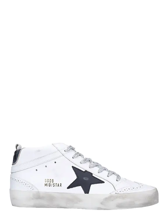 GOLDEN GOOSE Mid Star Leather Trainers - White/oth