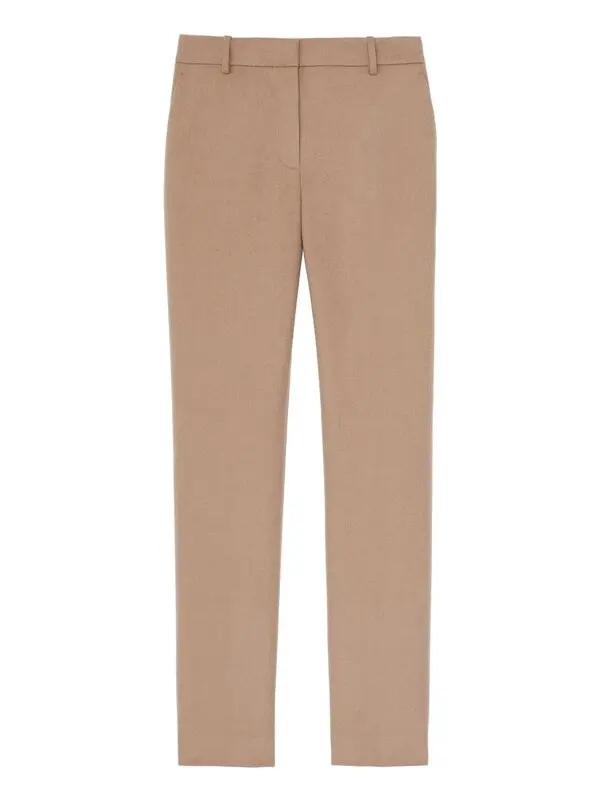 Lafayette 148 New York High-rise Straight-leg Ankle Pants - Camel