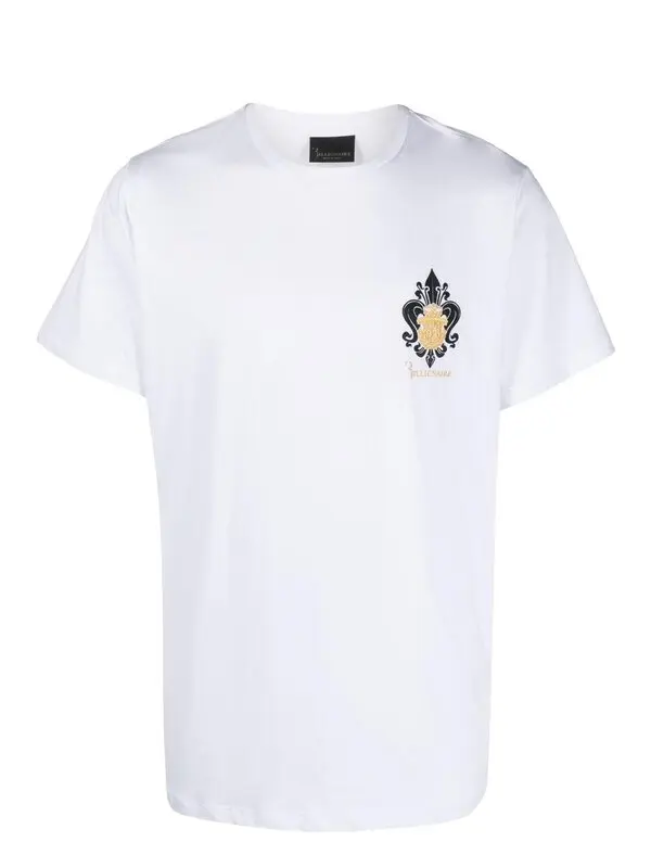 BILLIONAIRE Crest-logo Crew-neck T-shirt - White