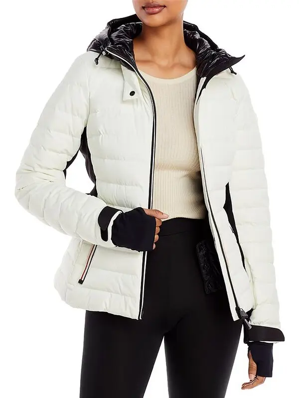 Moncler Bouche Belted Puffer Jacket - White