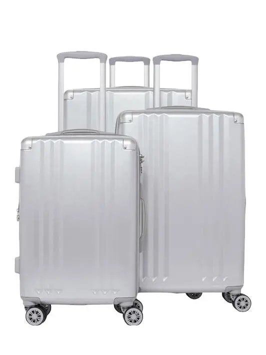 CALPAK Ambeur 3-piece Metallic Luggage Set - Silver