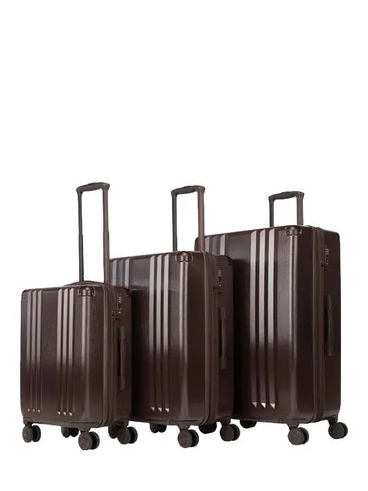 CALPAK Ambeur 3-piece Metallic Luggage Set - Walnut