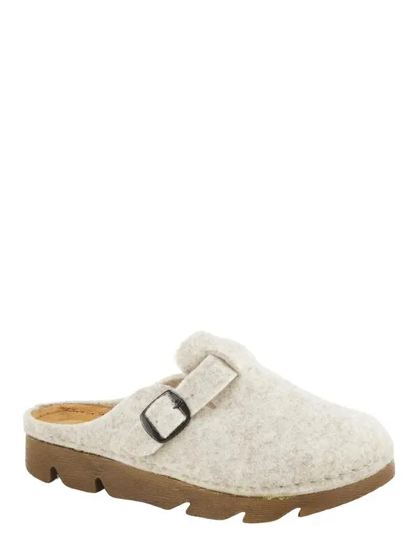 SPRING STEP SHOES Clogger Mule - Light Beige