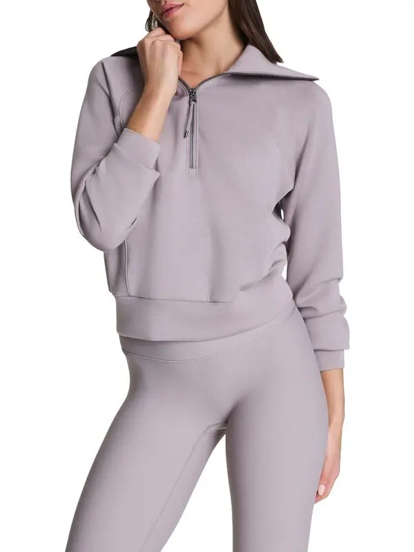 Spanx Airessentials Half Zip Sweatshirt - Coastal Fog