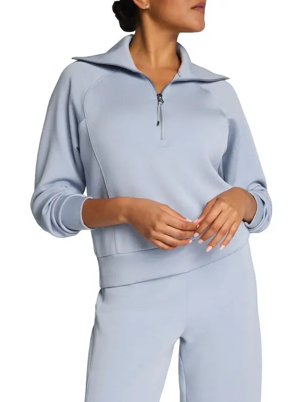 Spanx Airessentials Half Zip Sweatshirt - Himalayan Cloud