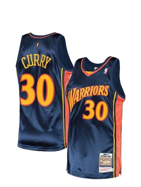 Mitchell & Ness Stephen Curry Golden State Warriors 2009/10 Hardwood Classics Authentic Jersey - Navy