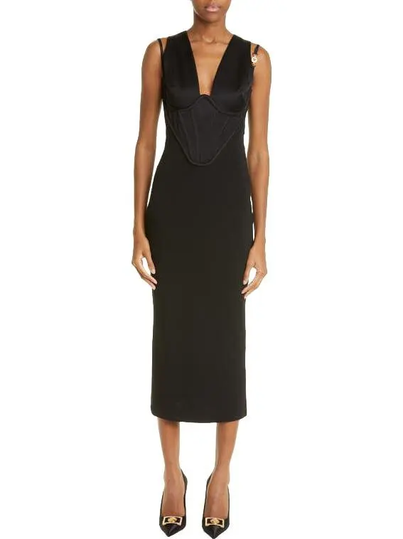 Versace Midi Corset Dress - Nero