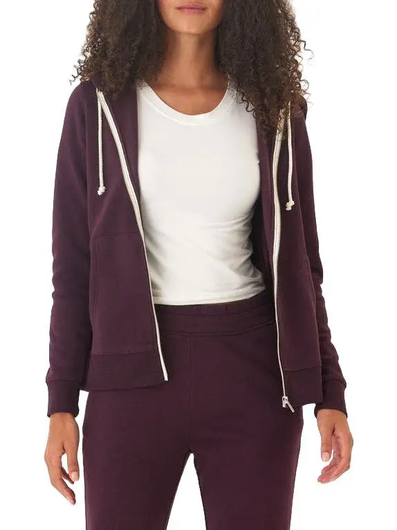 THREADS 4 THOUGHT Full Zip Hooded Jacket - Ultra Maroon