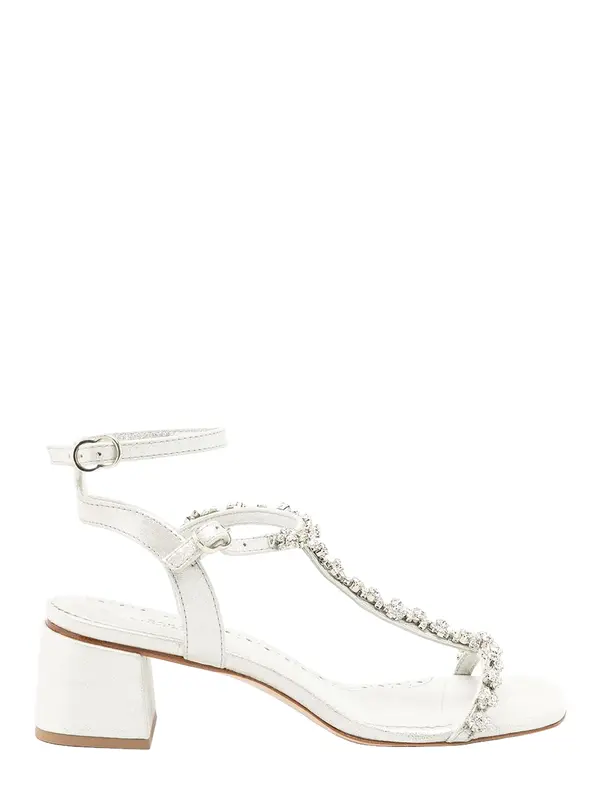 STUDIO CHOFAKIAN Lumiere Crystal-embellished Sandals - Grey