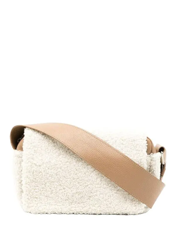 STUDIO CHOFAKIAN Shearling Crossbody Bag - Neutrals