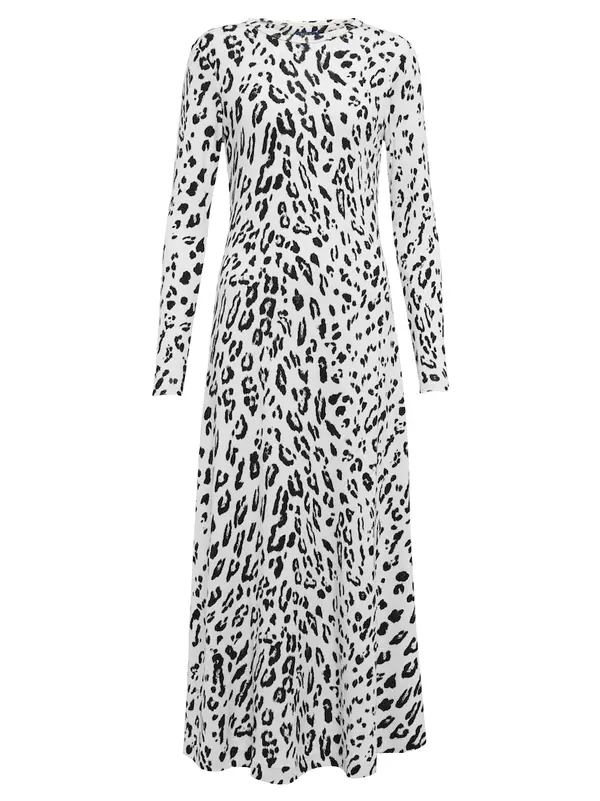 Polo Ralph Lauren Leopard-print Wool-blend Maxi Dress - Multicoloured