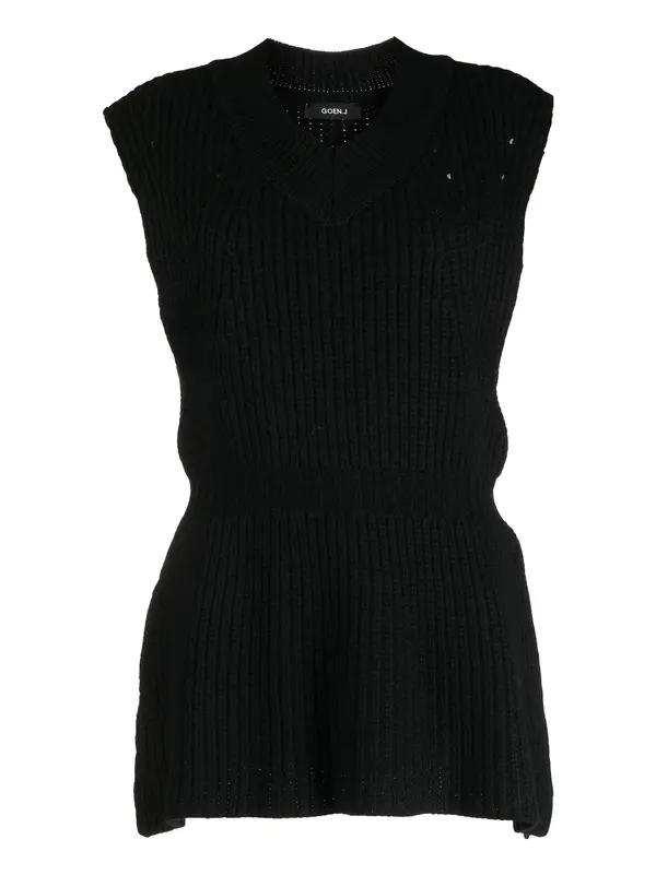 Goen.j Ribbed Wool-blend Vest - Black