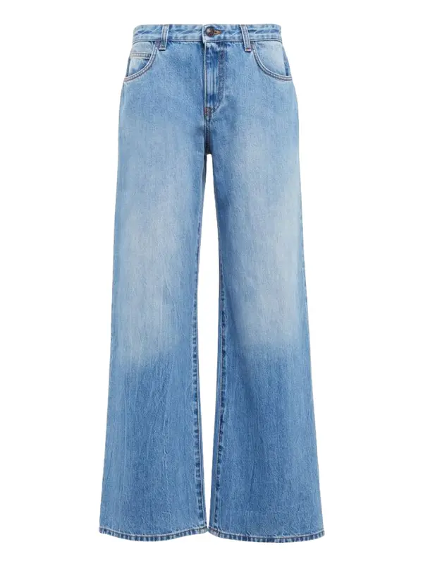THE ROW Eglitta Mid-rise Wide-leg Jeans - Blue