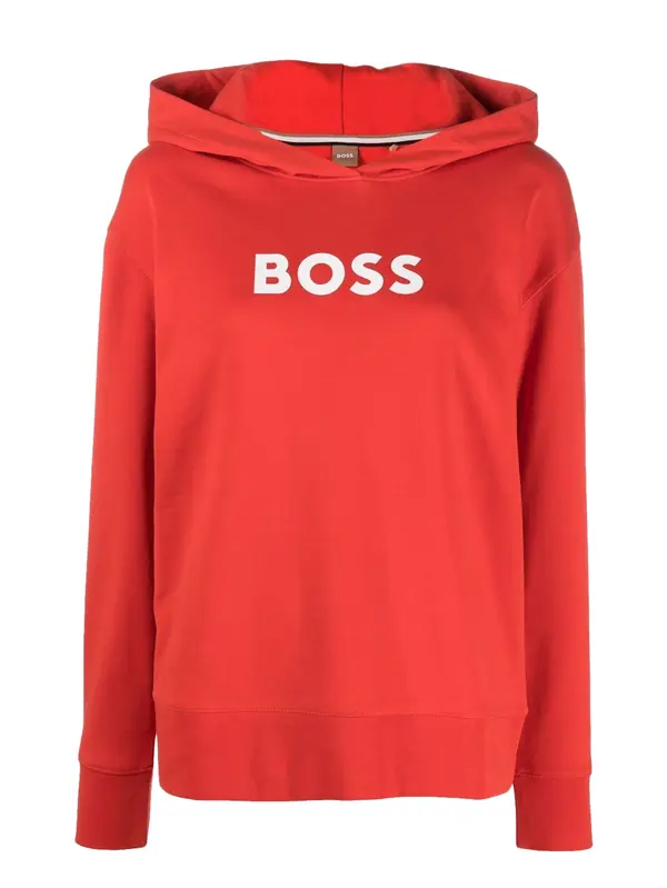 BOSS Logo-print Hoodie - Red