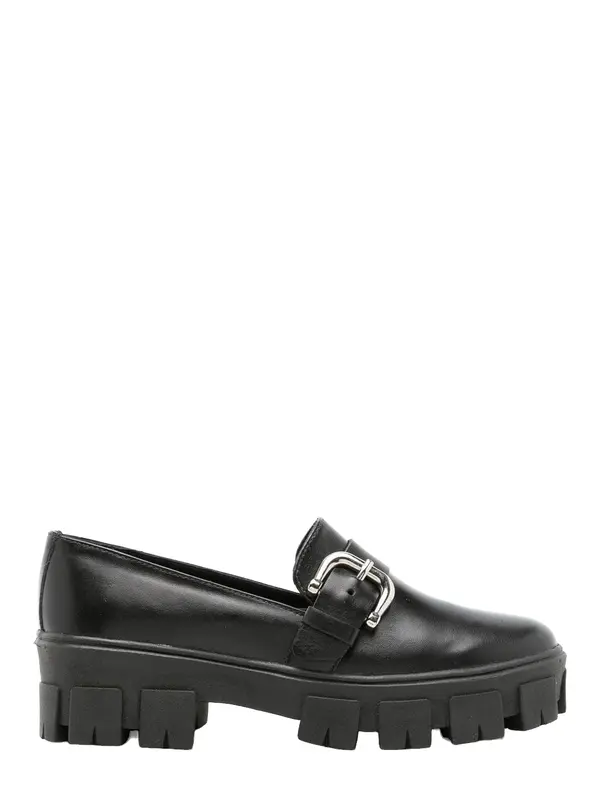 STUDIO CHOFAKIAN Side Buckle-detail Loafers - Black