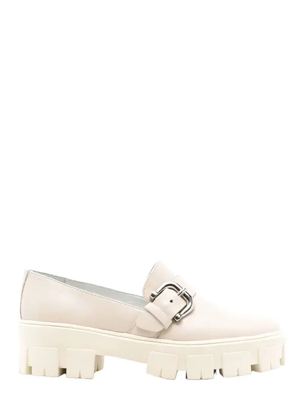STUDIO CHOFAKIAN Tratorado Buckled Loafers - Neutrals