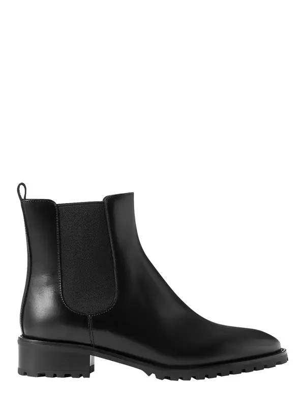 Manolo Blahnik Chelata 30 Leather Chelsea Boots - Black