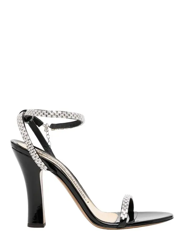 Alexandre Vauthier Crystal-embellished 105mm Sandals - Black