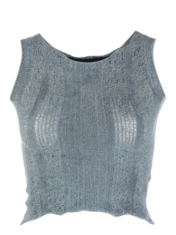 VITELLI Open-knit Sleeveless Top - Blue