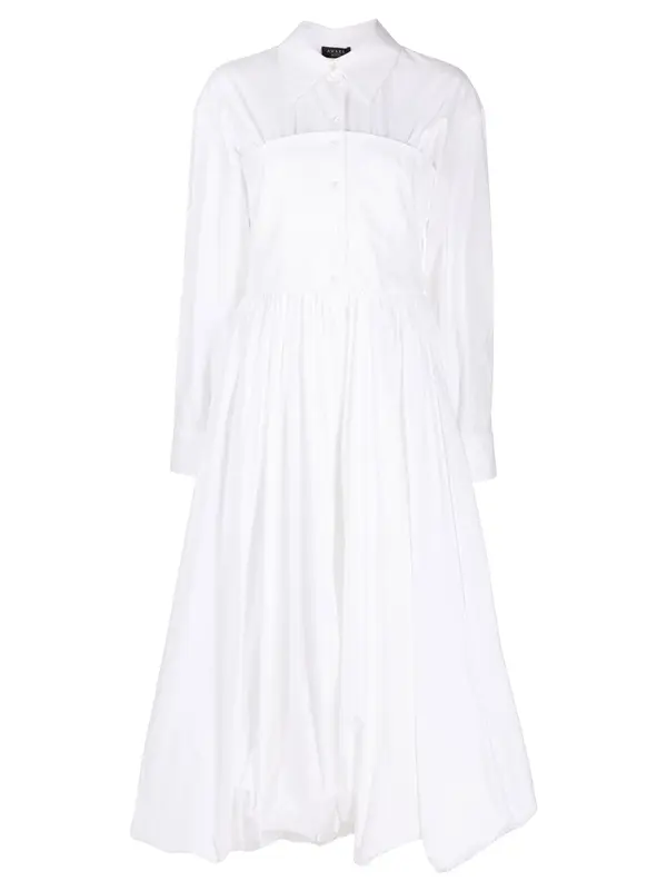 A.W.A.K.E. Mode Corset-style Shirt Dress - White