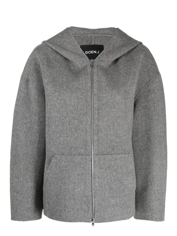 Goen.j Zip-up Hooded Jacket - Grey