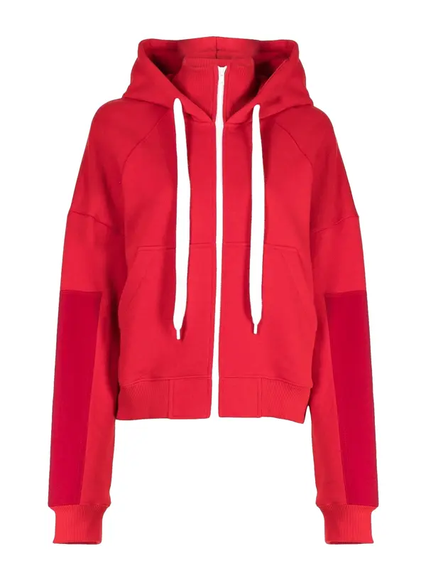 Goen.j High-neck Cotton Hoodie - Red