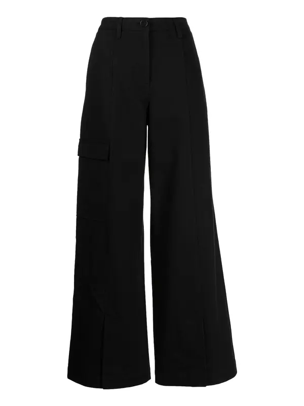 Goen.j Wide-leg Cargo Trousers - Black