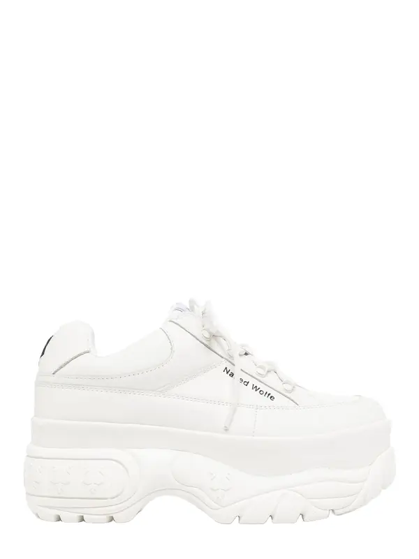 NAKED WOLFE Sporty Platform Sneakers - White