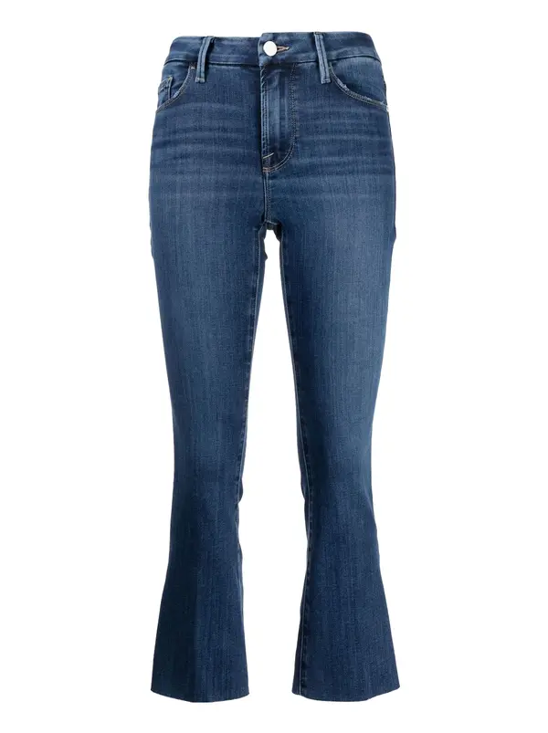 FRAME Le Crop Mid-rise Cropped Jeans - Blue
