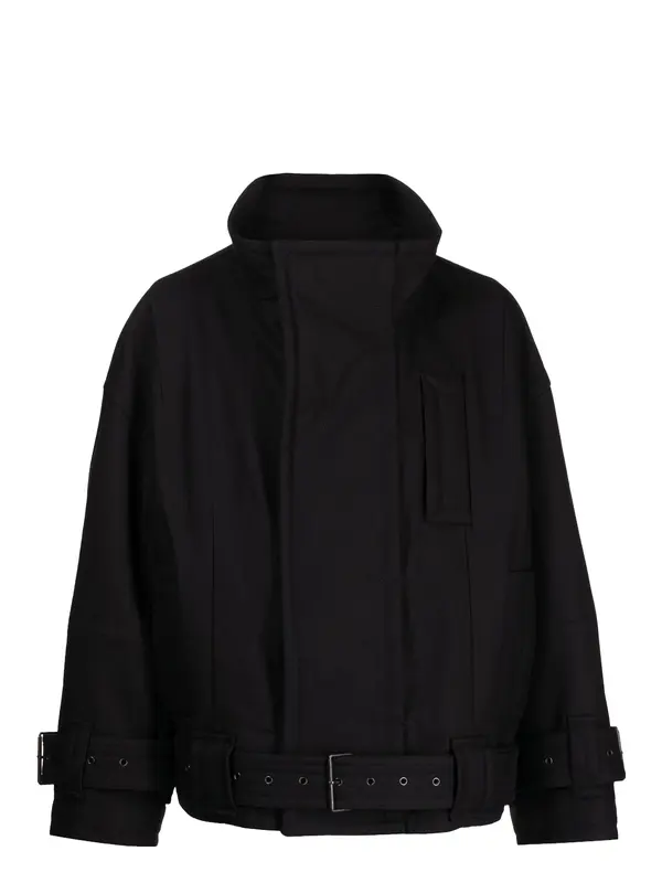 SONGZIO Cotton Belted Jacket - Black