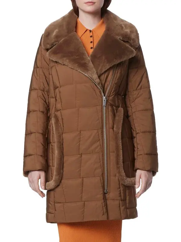 Andrew Marc Astor Quilted Coat - Sepia
