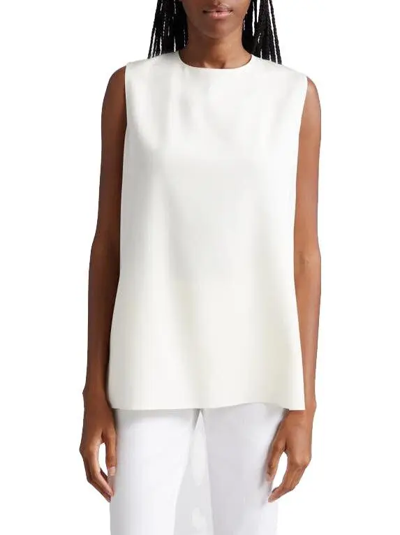 Lafayette 148 New York Adela Sleeveless Silk Blouse - Cloud