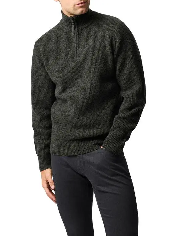 Rodd & Gunn Robbies Road Quarter Zip Sweater - Jungle