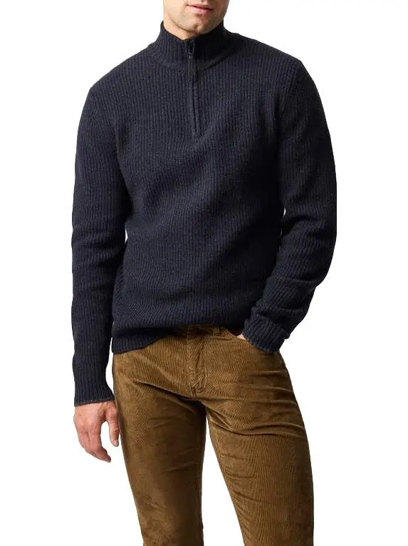 Rodd & Gunn Robbies Road Quarter Zip Sweater - Midnight