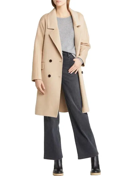 Rails Sloan Belted Wool-blend Overcoat - Sand