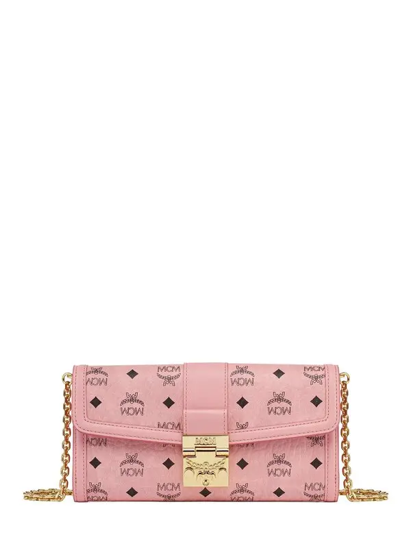Mcm Tracy Chain Wallet - Soft Pink