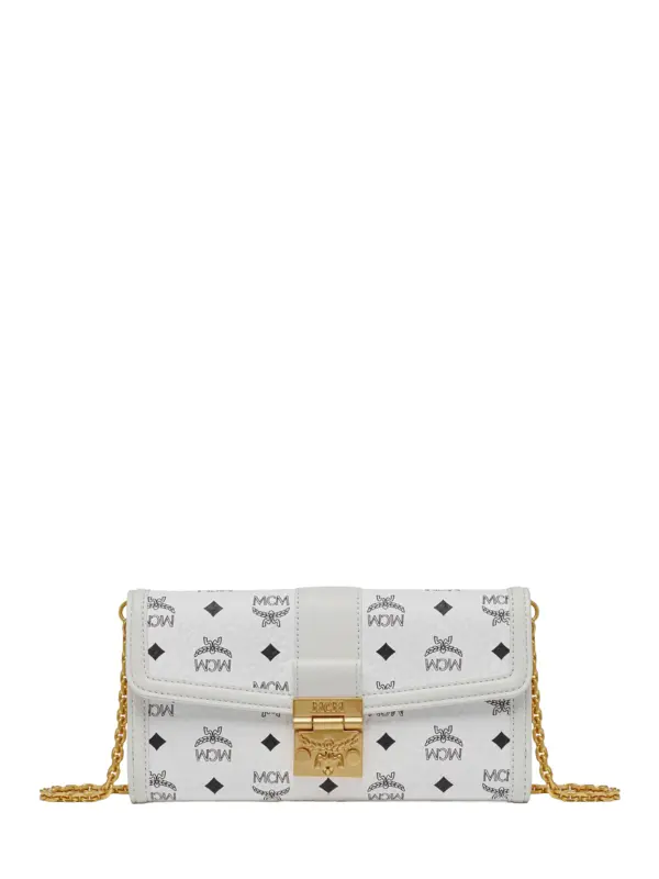 Mcm Tracy Chain Wallet - White