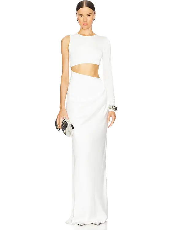 CEREN OCAK Cut Out Dress - White