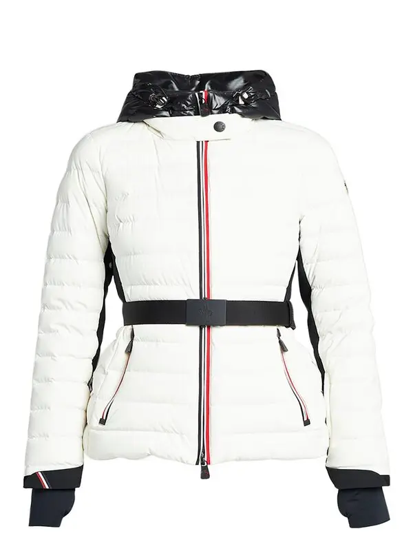 Moncler Bruche Hooded Down Ski Jacket - White