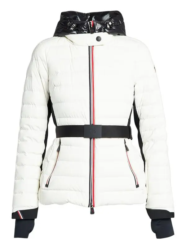Moncler Bruche Hooded Down Ski Jacket - White