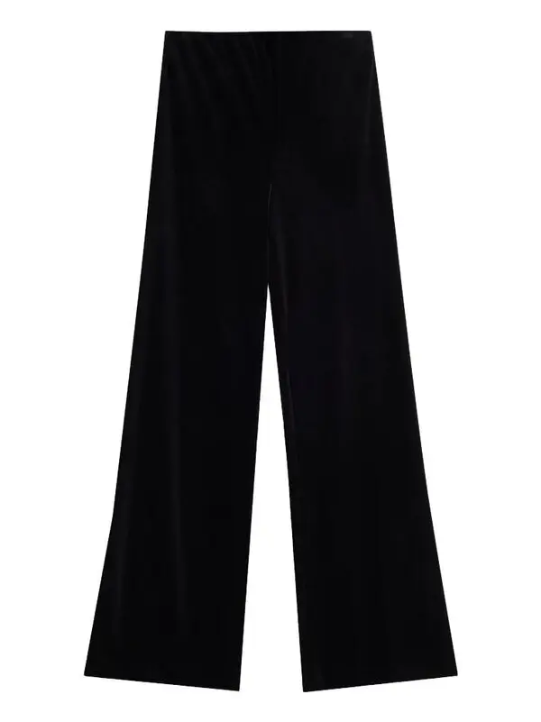Rickie Freeman For Teri Jon Velvet Wide Leg Pants - Black