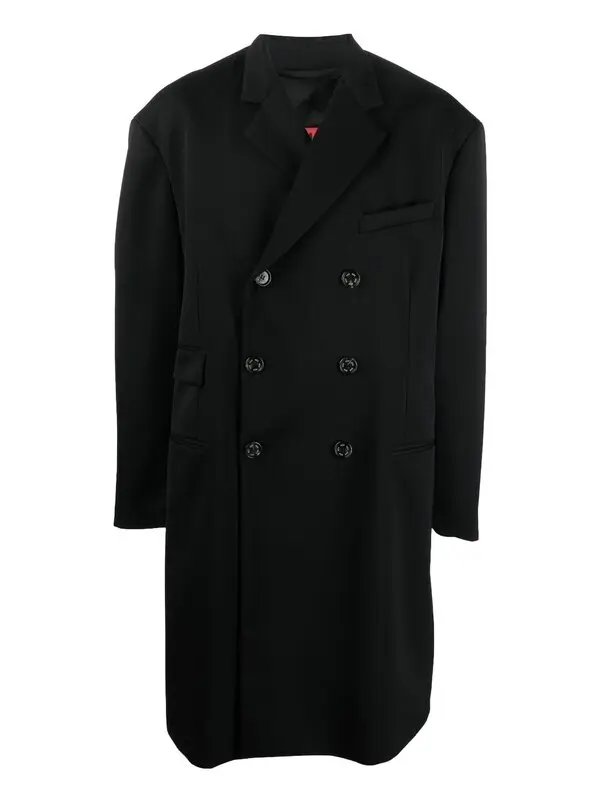 424 Double-breasted Oversized Coat - Black