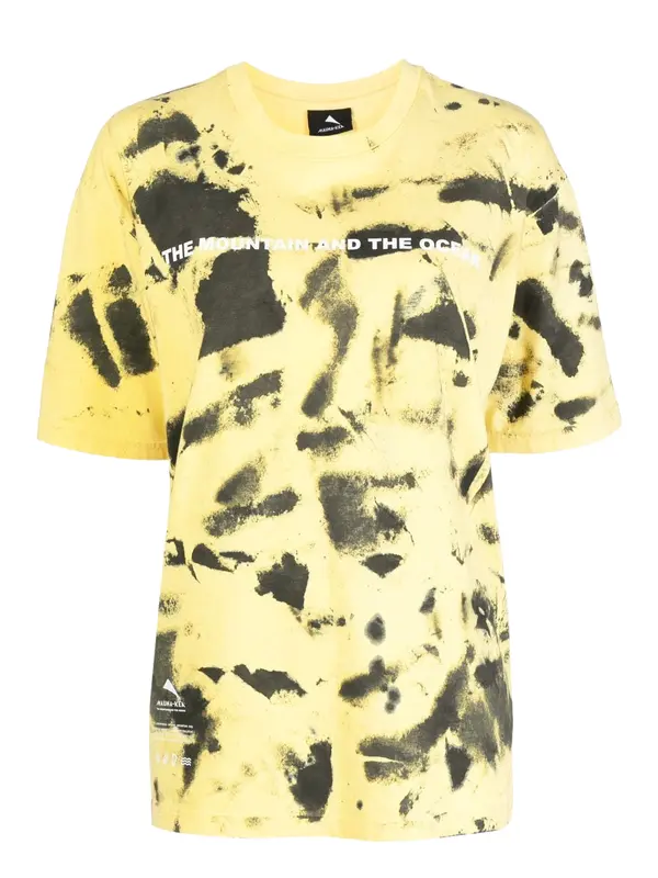 MAUNA KEA Slogan-print Brushed T-shirt - Yellow
