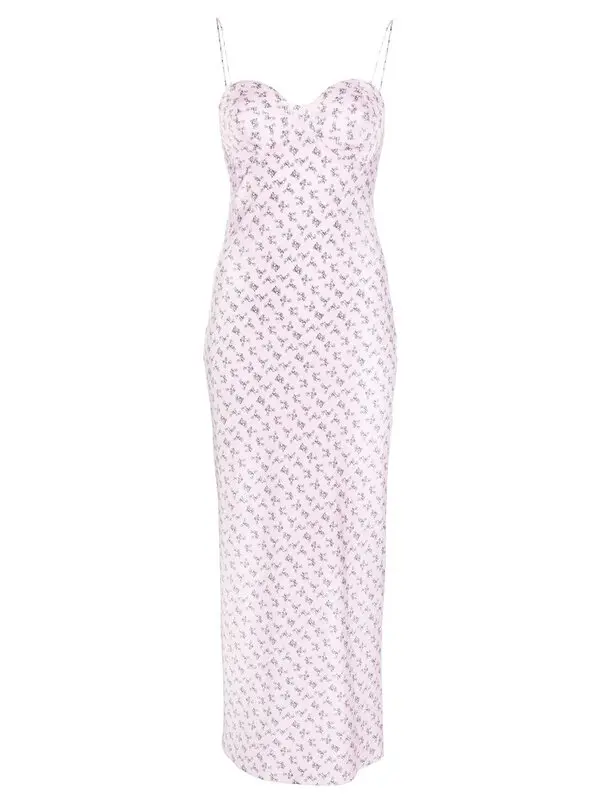 Natasha Zinko Print Slip Dress - Pink