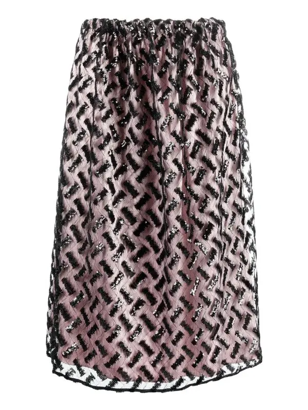 Emporio Armani A-line Mid-length Skirt - Pink