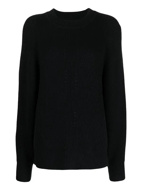 JOSEPH Crew-neck Knitted Sweater - Black
